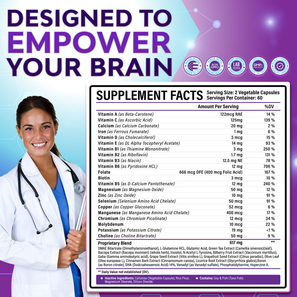 40 in 1 Brain Booster Supplement - Rainbow Nutrients