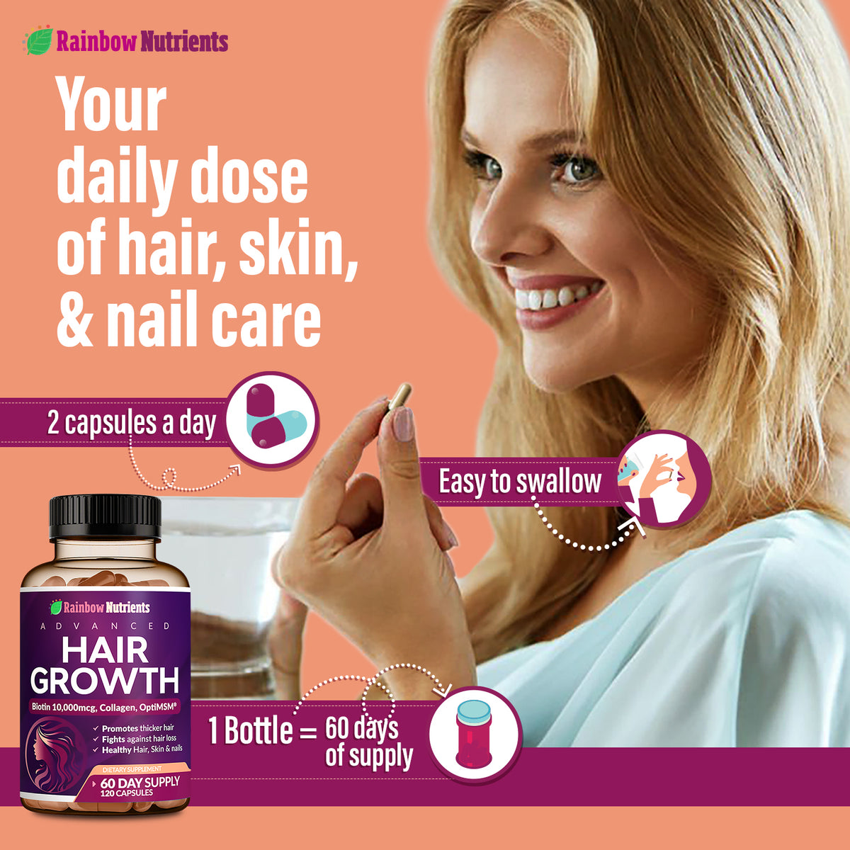 Advanced Hair Growth for Women - Rainbow Nutrients